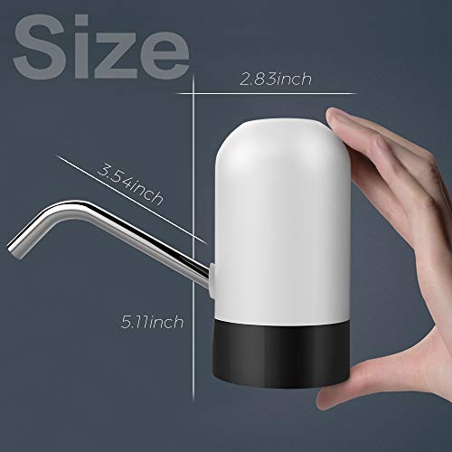 Water Dispenser 5 Gallon,MIKOSI Water Jug Dispenser Universal Electric Water Bottle Dispenser, Water Pump For 5 Gallon Bottle With 2 Silicone