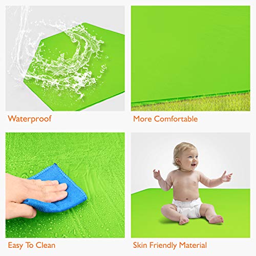Hoybell Playpen Mattress, Compatible with Summer Pop 'N Play Playard, Self Inflatable Comfortable with Carry Case - Green