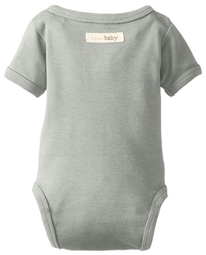 L'ovedbaby Baby Girls Unisex Organic Short-sleeve Kimono Infant-and-toddler-bodysuits, Seafoam, 0-3 Months US