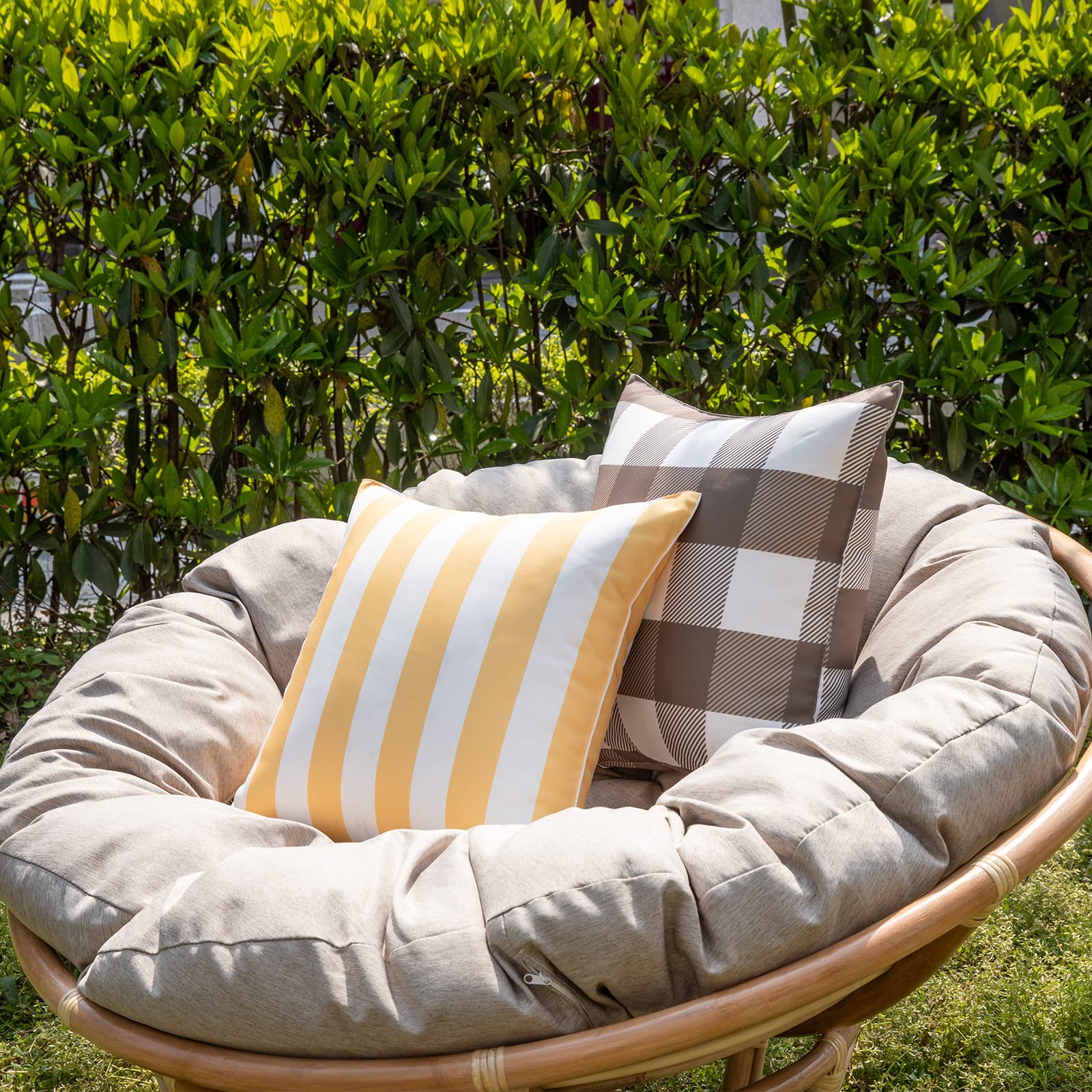MIULEE 12 x 20 Pillow Inserts - Pack of 4 Water Resistant Shredded Memory Foam Outdoor Pillows - Decorative Premium Pillow Forms Stuffer for Couch Patio Furniture Living Room
