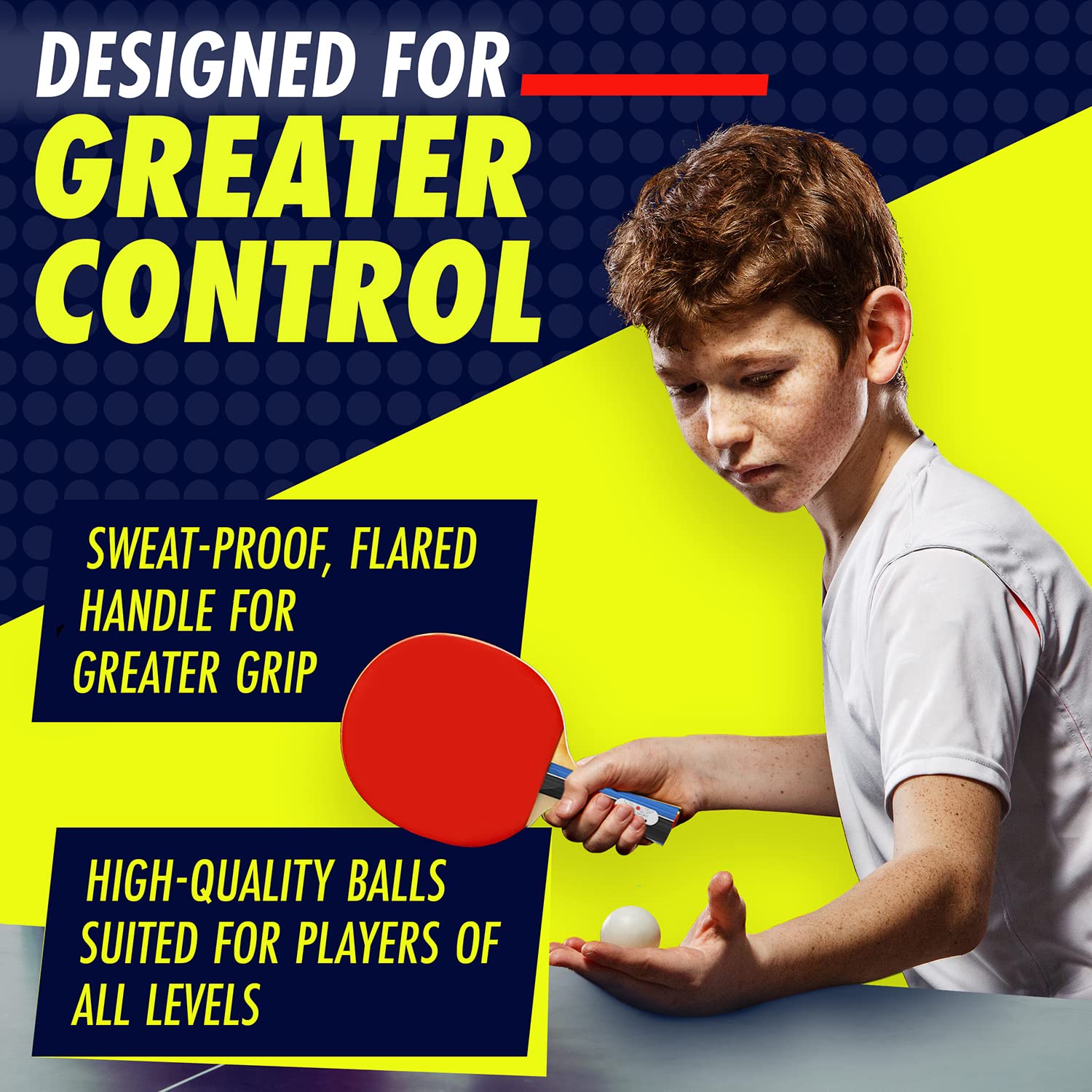 NIBIRU SPORT Professional Ping Pong Paddle Set (2-Player) - Table Tennis Paddles Set of 2 with Retractable Net, 4 Balls, and Carry Bag/Storage Case - Table Tennis Equipment & Ping Pong Accessories