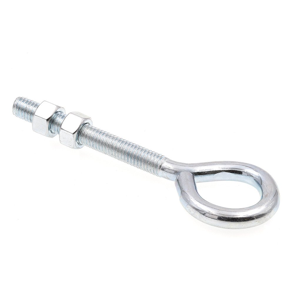 Prime-Line 9066839 Eye Bolts With Nuts, 3/8 In.-16 X 5 In., Zinc Plated Steel (20 Pack)