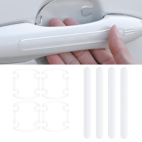 Grafken 8Pcs 3D Transparent car Door Handle Stickers Door Bowl Scratch Protector, Universal Waterproof Anti-Scratch Paint white m Grafken-doorsticker 0