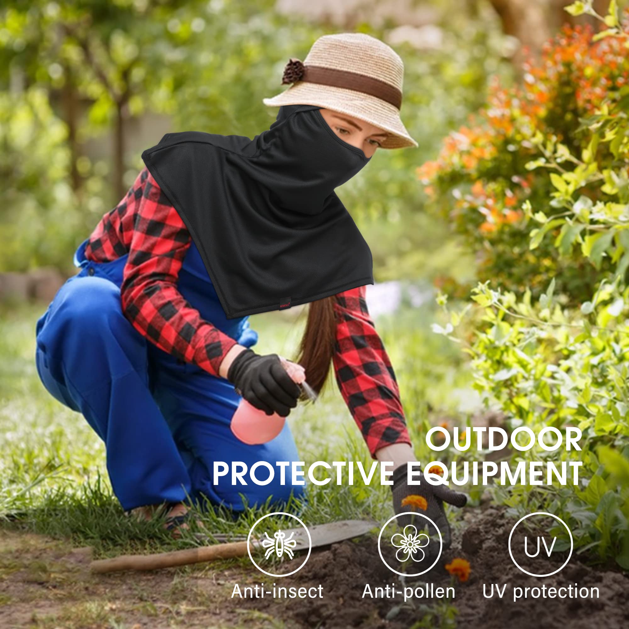 AIWOLU Balaclava Full Face Mask Summer for Sun Protection Breathable Long Neck Covers for Men Women Cycling FishingâŚ