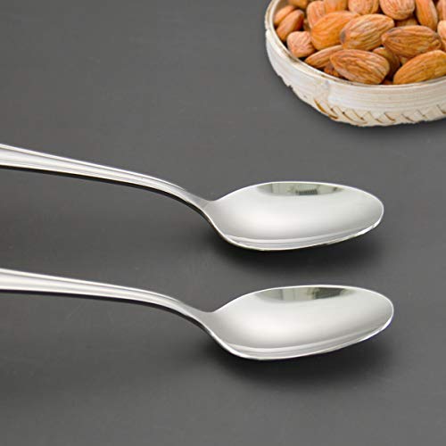 HISSF Teaspoons Stainless Steel 18/0 Tea Spoons 6 Pcs, 6.29 Inches For Home, Kitchen Restaurant, Slilver