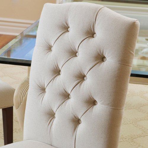 Christopher Knight Home Crown Fabric Dining Chairs, 2-Pcs Set, Off-White