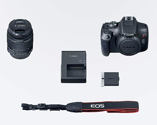 Black Canon EOS Rebel T7 DSLR Camera with EF S 18 55mm DC III and 75 300mm III Lenses canont7w7530064gb canont7w7530064gb (Renewed)