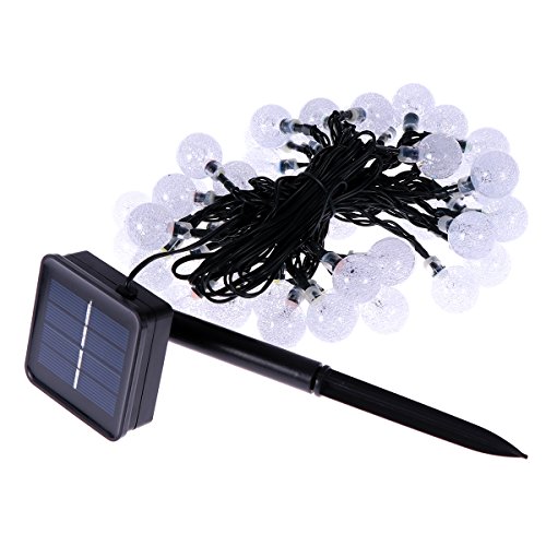 Christmas Decoration Light String- 7M 50LED Crystal Ball Solar String Lights Christmas Fairy Garden Lights for Outdoor Home Lawn Patio Party and Holiday Decorations (Multicolor Light)