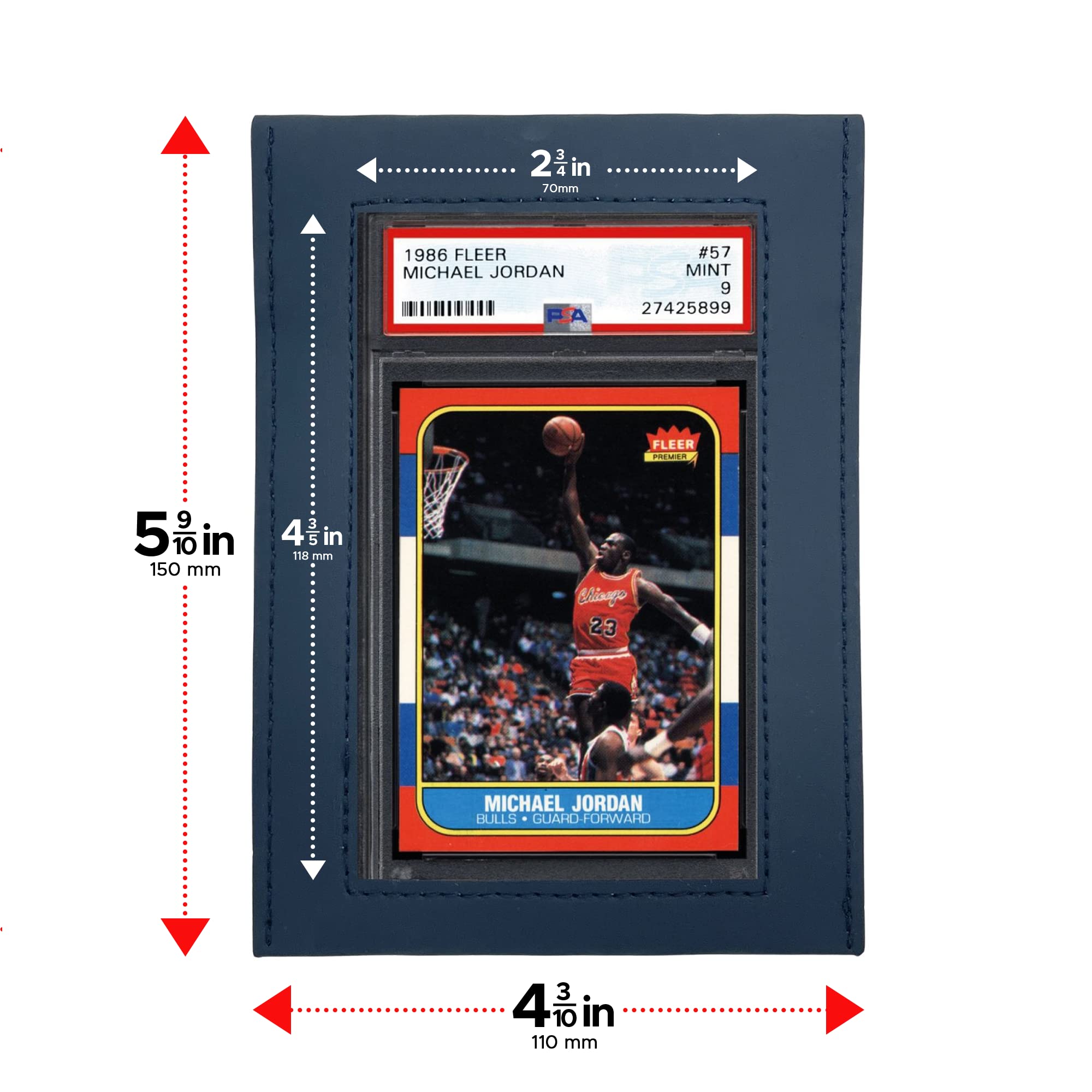 Cardkingpro - Graded Card UV Protection Sleeves Compatible with PSA, SGC, GAI, and BVG Cards, 10 Pack, Large Window