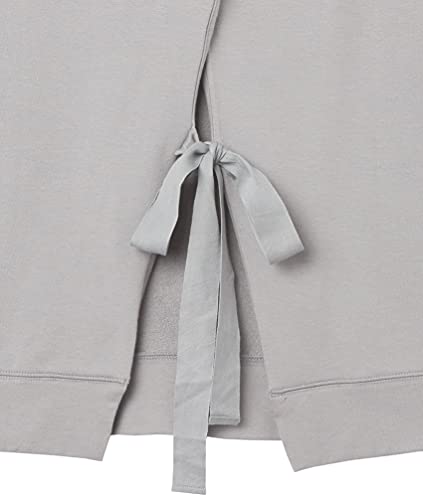 Amazon Brand - Daily Ritual Women's Relaxed Fit Terry Cotton and Modal Tie-Back Sweatshirt, sharkskin grey , XX-Large