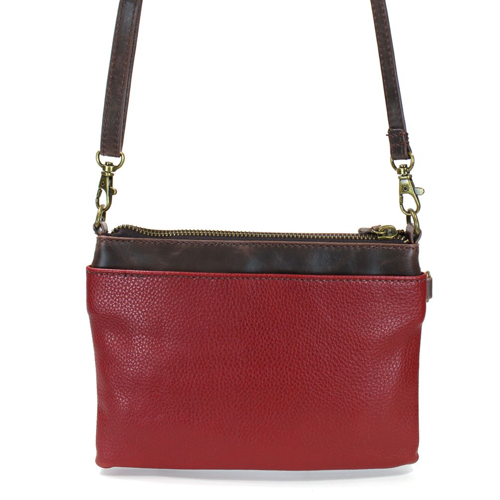 Chala Small Crossbody Phone Purse with 2 Adjustable Strap (Weiner Red)