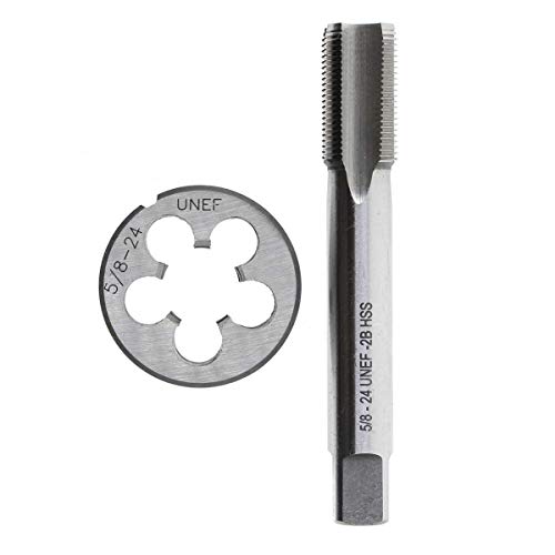 AUTOKAY New HSS 5/8"-24 UNEF Right Hand Thread Tap and Die Set (5/8x24) RH