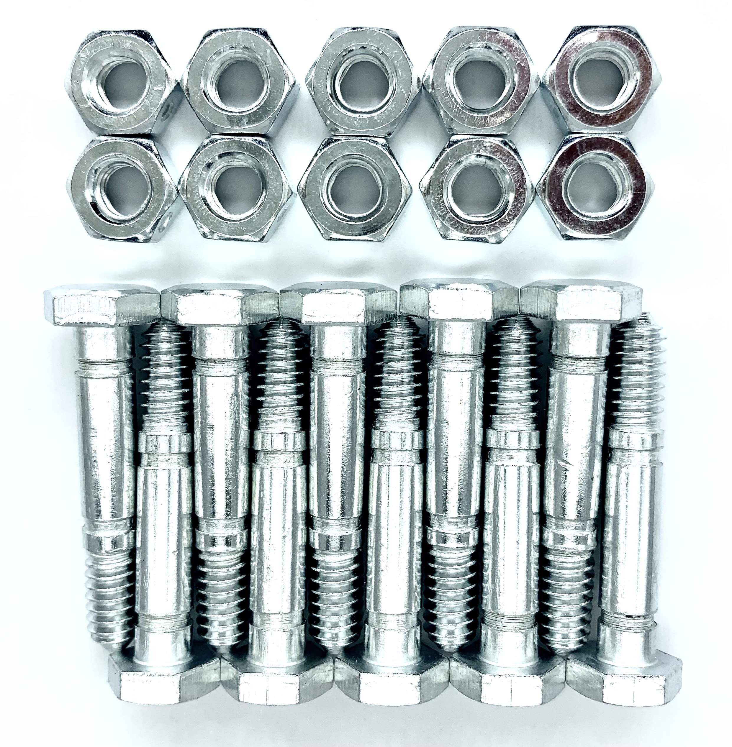 Bamkyait Replaces Shear Pins and Nuts for Ariens 532005 53200500 510016 51001600 Snow throwers(10 Pack)