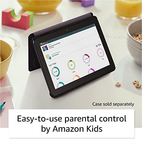 Fire 7 tablet, 7” display, 32 GB, 10 hours battery life, light and portable for entertainment at home or on-the-go, (2022 release), Denim, without lockscreen ads