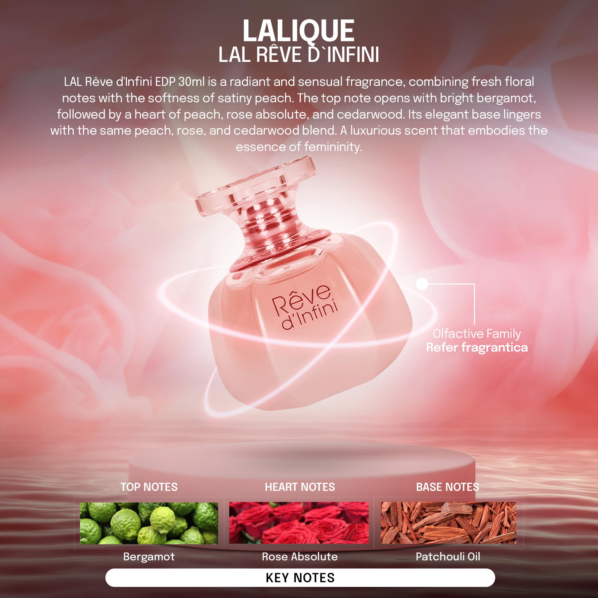 Lalique Reve D'infini Eau de Parfum Spray, 3.3 Fl Oz