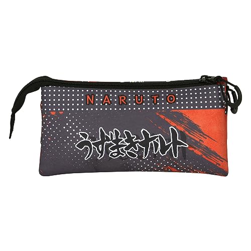 Naruto Hachimaki-Fan Triple Pencil Case 2.0, Orange, 23 x 11 cm, Orange, One Size, 2.0 FAN Triple Pencil Case Hachimaki