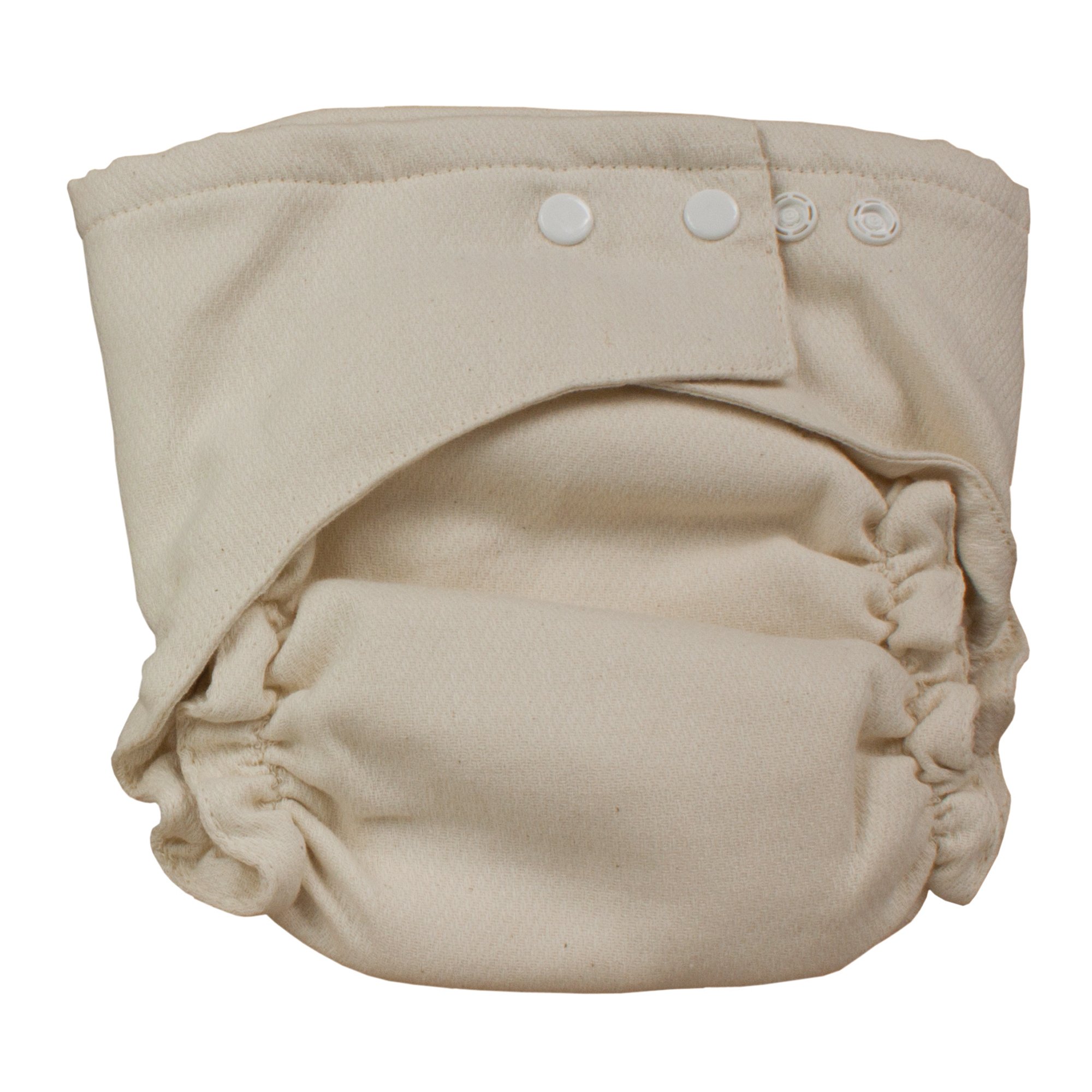Osocozy Two Sized Fitted Cloth Diaper - 6 Count (Pack of 1) - Soft, Durable and Absorbent 100% Cotton Birdseye Weave Material. Easy to Use Snap Closures. Size 1 Fits 7-18 lbs