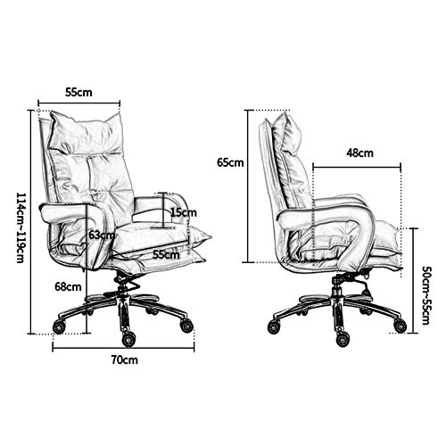 ECBETCR Chair Office Chair Ergonomic Swivel Modern 360° Swivel Office Chair Ergonomic High Back Upholstered Computer Desk Chair with Armrests and Headrest, Adjustable Lumbar Support Leisure Chair