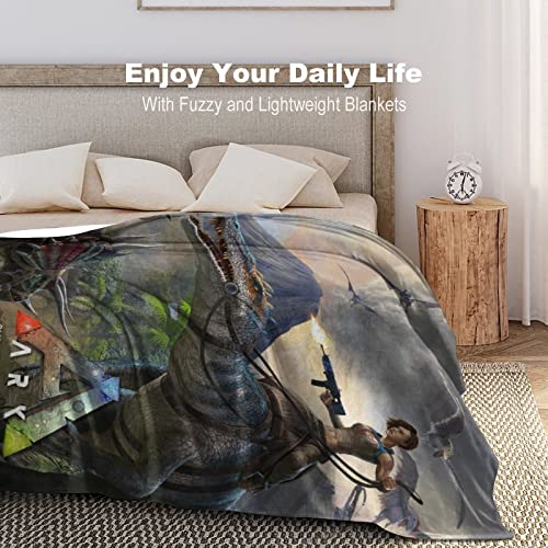 ARK Survival Evolved Anime Soft Throw Blanket Warm Air Conditioner Towel Blankets Cute Home Decor for Bed Sofa 50"x60"