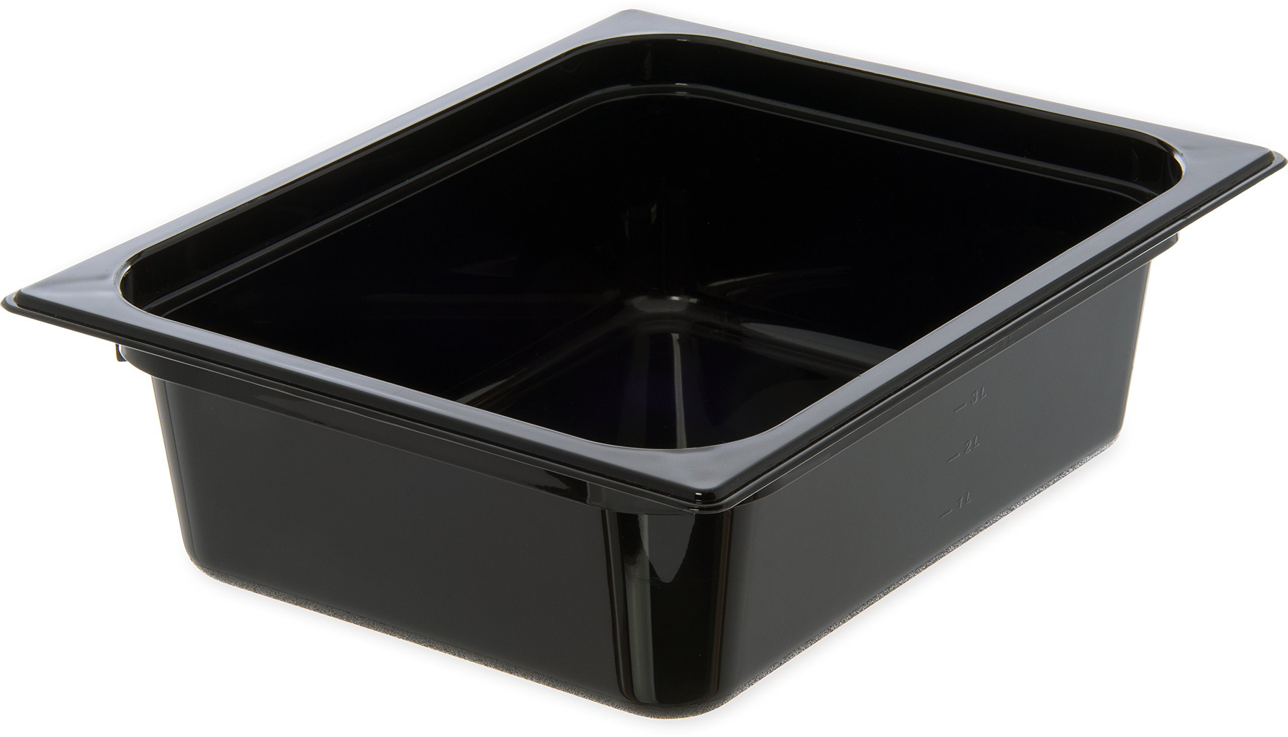 Carlisle FoodService Products 10221B03 StorPlus Half Size Food Pan, Polycarbonate, 4" Deep, Black