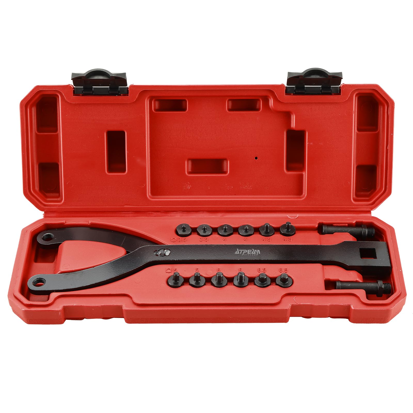 ATPEAM Spanner Wrench Spanner Wrench Set with Variable Spanner Wrench Pins 15Pc Adjustable Spanner Wrench fits Camshaft pulleys, Crankshaft pulleys