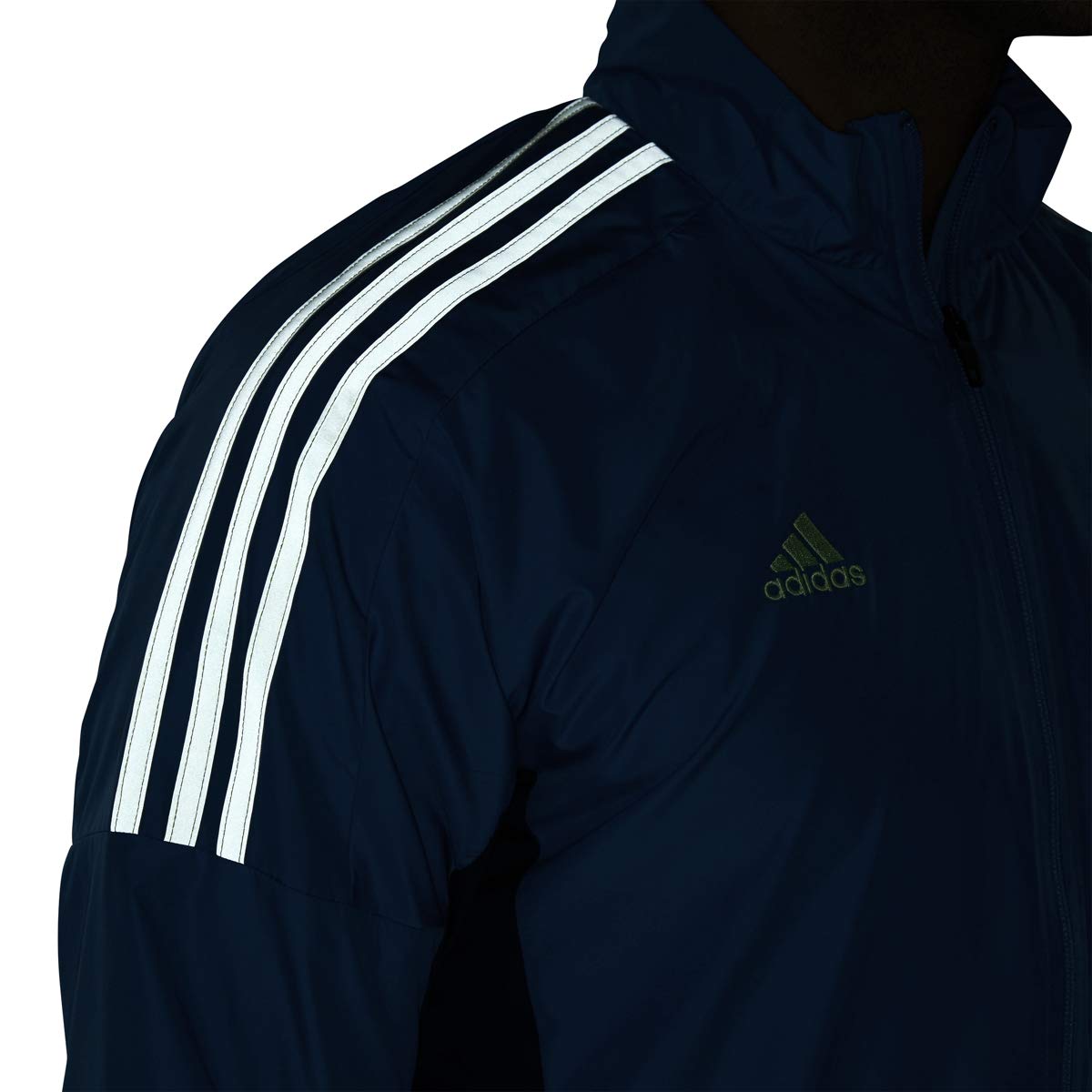 adidas 2019 Men's Boston Marathon Celebration Jacket (Large, Shock Cyan)