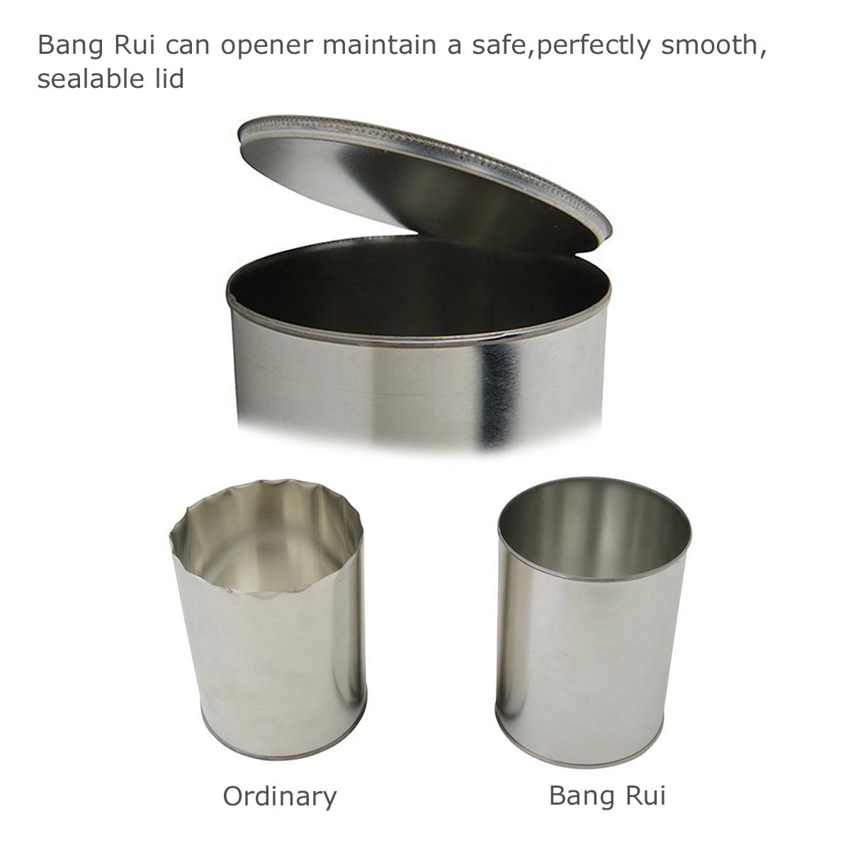 BangRui Smooth Soft Edge Electric Can Opener with One-Button Start and One-Button Manual Stop (Purple)