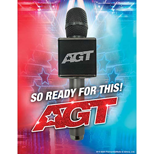 America’s Got Talent Deluxe Microphone by First Act Play, Duo Color Black & Gray Wireless Mic, Includes Poster, USB Cable – for Singing, Karaoke, Parties - Amazon Exclusive