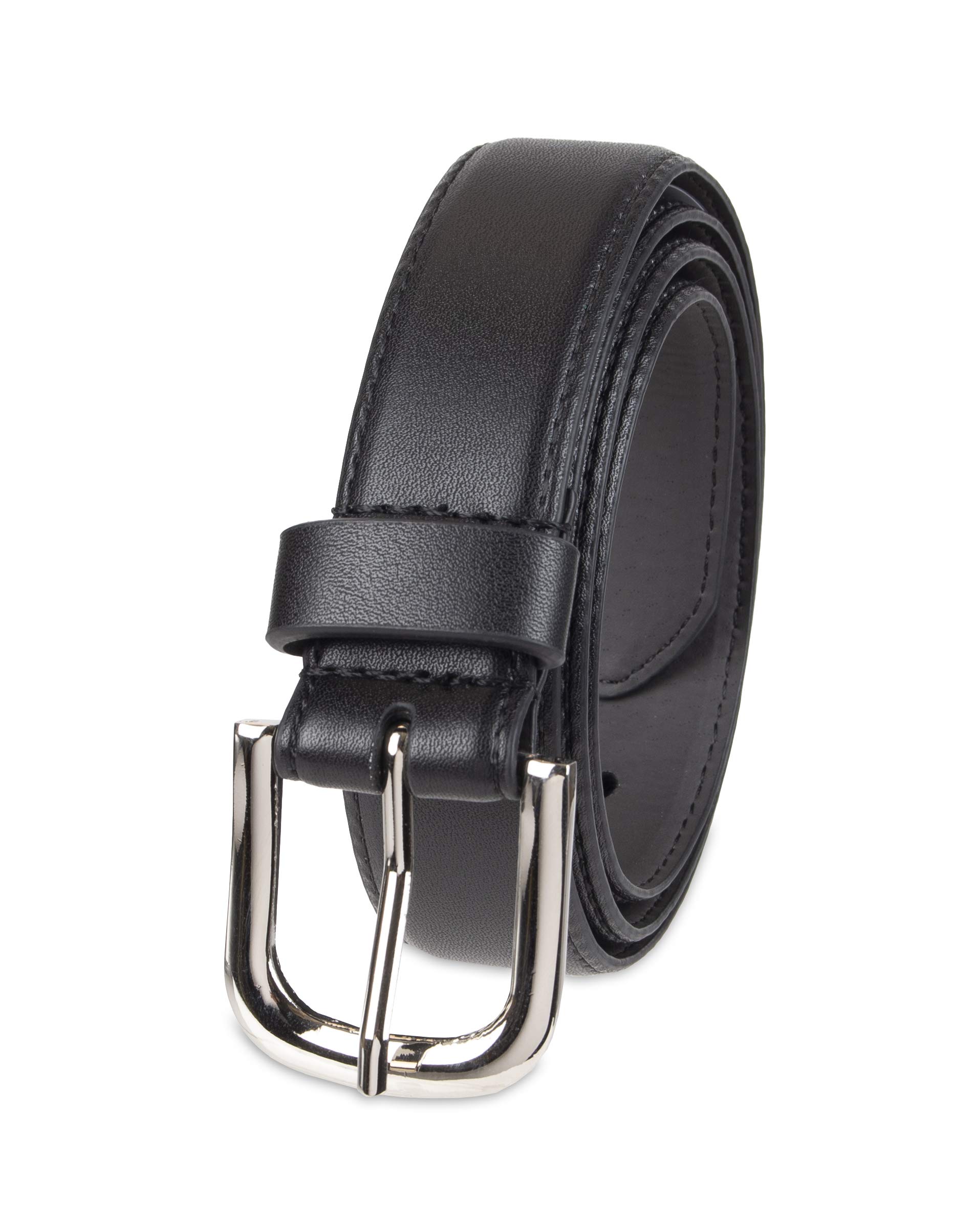 Amazon Essentials Women's Casual Skinny Jean Belt with Single Prong Buckle (Available in Plus Size), Black, Large