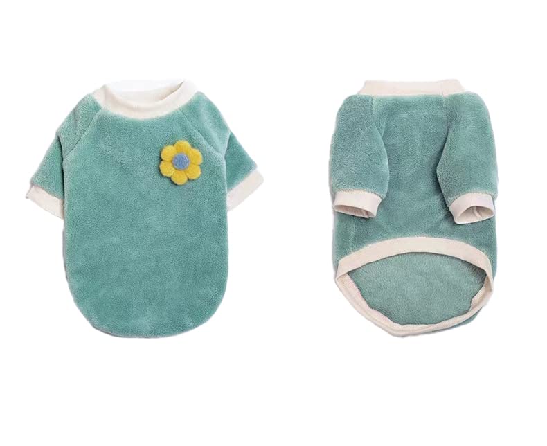 Dog Clothes, Pet Clothes, Soft Thickened Warm Puppy Clothes, Suitable for Autumn and Winter, Suitable for Small Dogs and Cats, Blue (Medium)