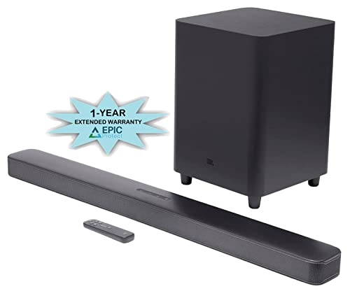 JBL BAR-5-1-SURROUND 5.1 Channel MultiBeam Sound Technology Soundbar with an Additional 1 Year Coverage by Epic Protect (2017)