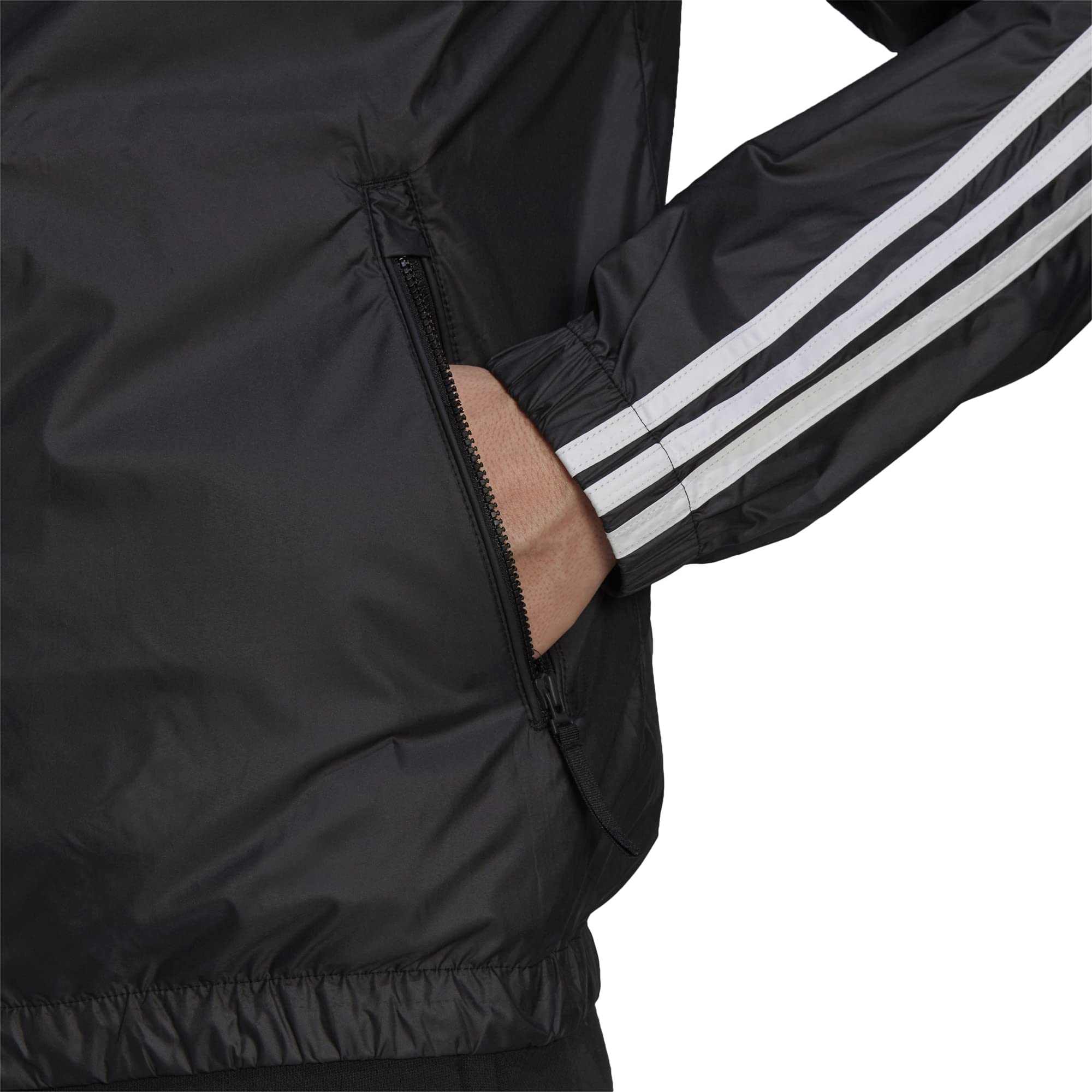 adidas mens Basic 3-Stripes Jacket WIND.RDY Black Medium