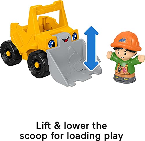 Little People Toddler Construction Toy Bulldozer Vehicle & Worker Figure for Pretend Play Ages 1+ Years