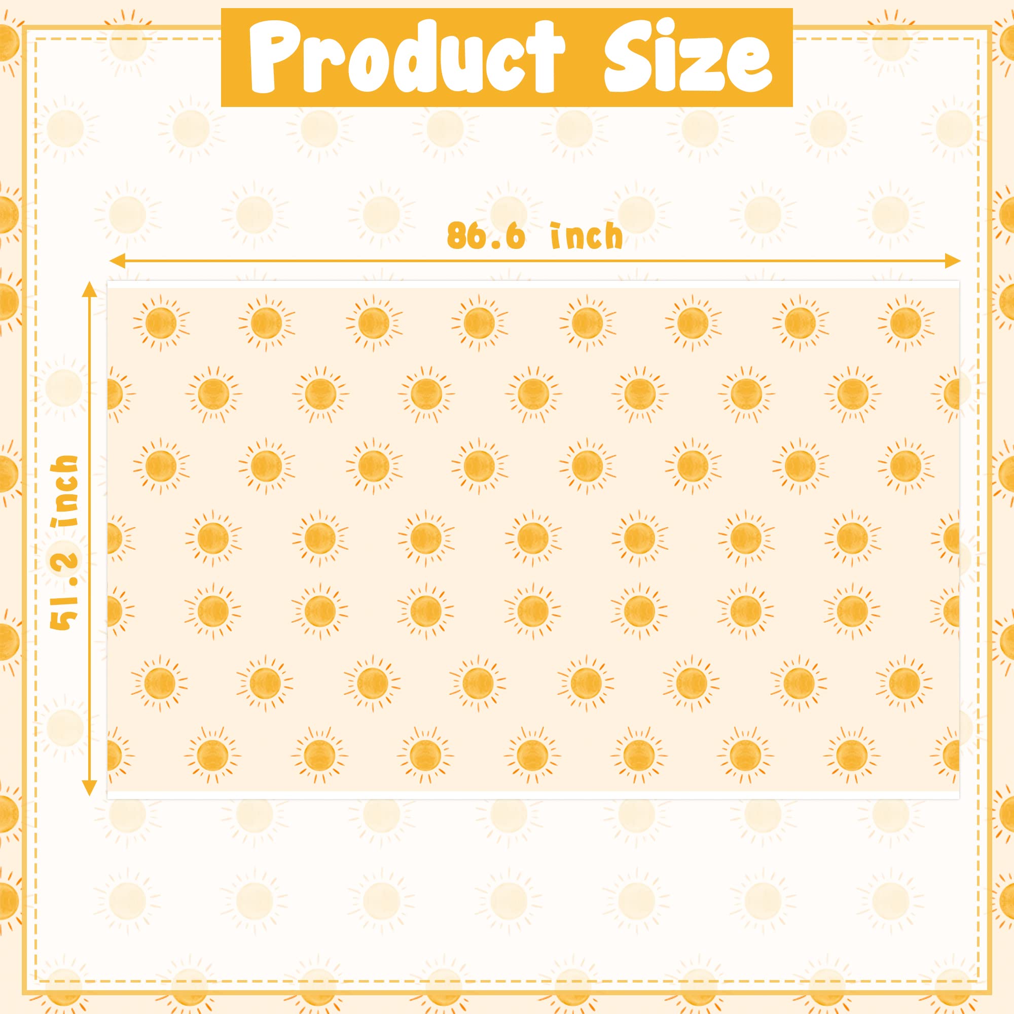 G1ngtar 3Pcs Boho Sun Birthday Party Tablecloths Boho Hippie Sunshine Disposable Plastic Waterproof Rectangular Table Covers First Trip Around The Sun Party Decorations Baby Shower Supplies
