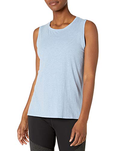 Amazon Essentials Women's Soft Cotton Standard-Fit Yoga Tank (Available in Plus Size) (Previously Core 10), Sky Blue, 2X