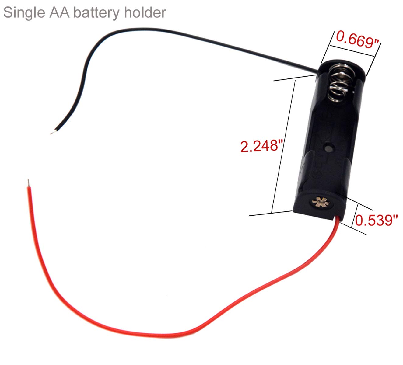 LAMPVPATH (Pack of 8) AA Battery Holder Bundle 2Pcs Single AA Battery Holder, 2Pcs 2X 1.5V AA Battery Holder with Leads, 2Pcs 3X 1.5V 3 AA Battery Holder with Wire, 2Pcs 4X 1.5V 6 Volt Battery Holder