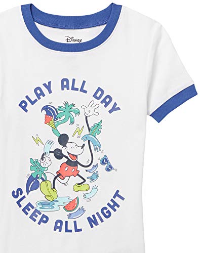 Amazon Essentials Disney | Marvel | Star Wars Boys' Pajama Set (Previously Spotted Zebra), Pack of 2, Mickey Classic, 6-7