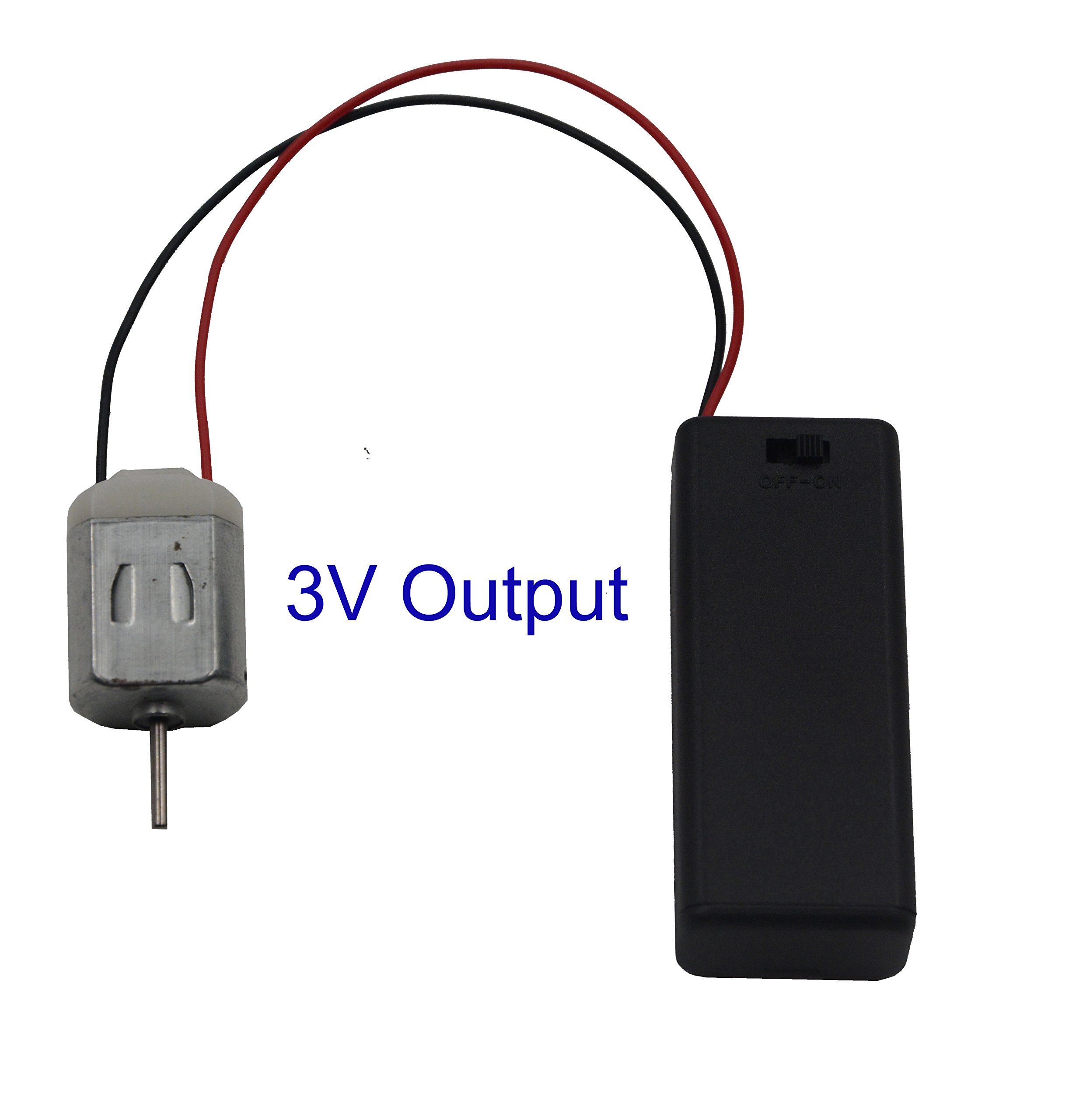 LampVPath (Pack of 3 2 AAA Battery Holder with Switch, 2 x 1.5V AAA Battery Holder Case with Wire Leads and ON/Off Switch