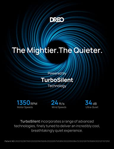 Dreo Smart Tower Fans for Home, 90° Oscillating Fan for Bedroom Indoors, Voice Control Floor Fan with 12H Timer, 42 Inch Quiet Bladeless Standing Fan with LED Display, 6 Speeds, Work with Alexa/Google