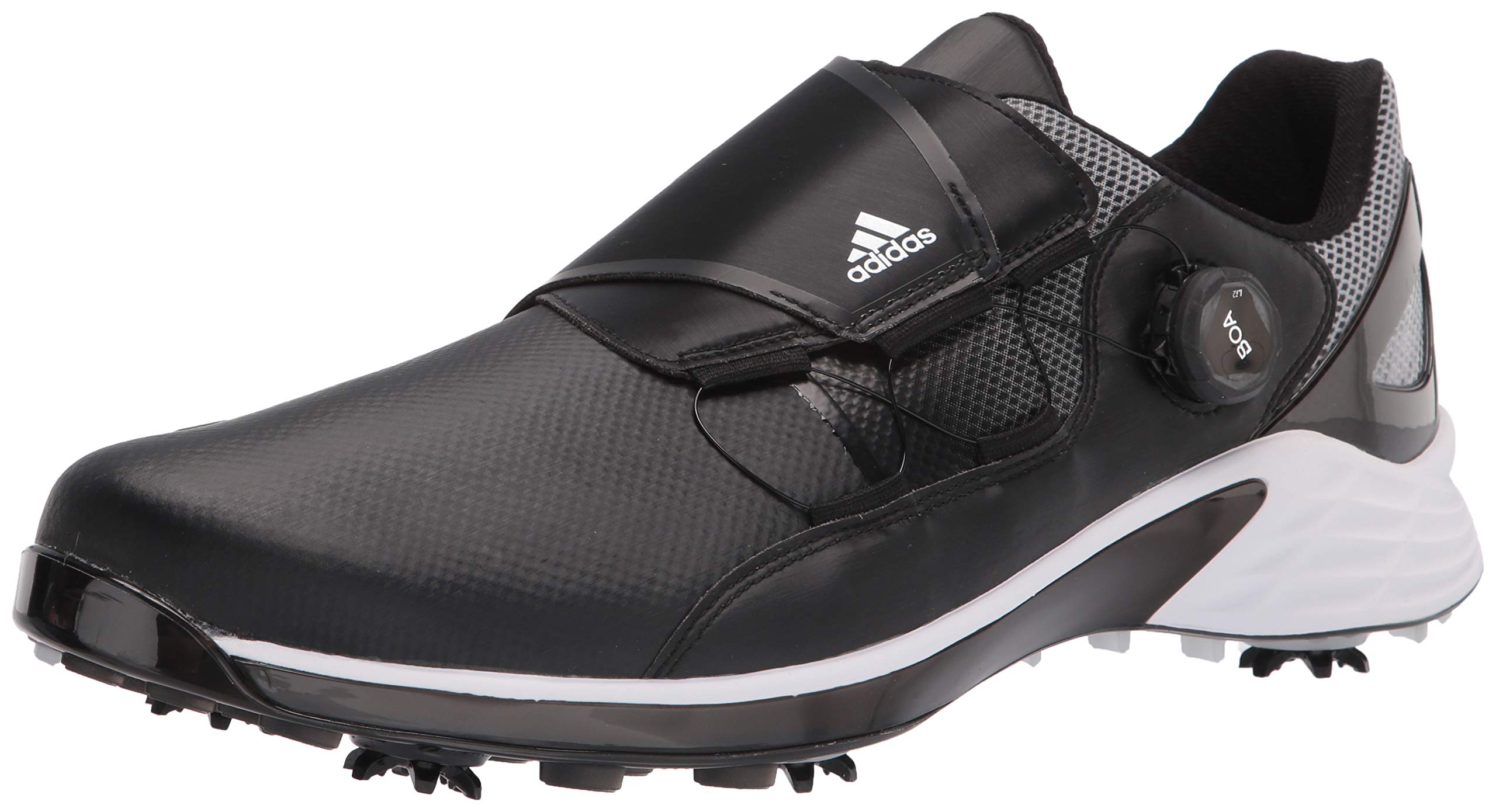 adidas mens Zg21 Boa Golf Shoe, Black/White/Lghsolgre, 15 US