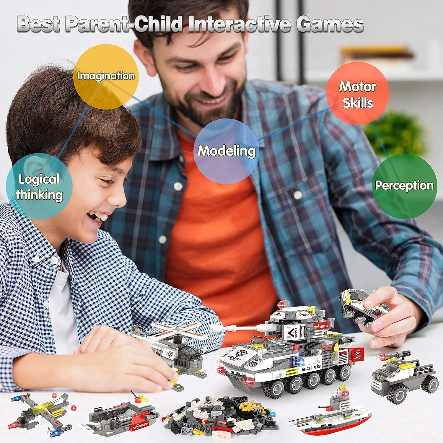 EP EXERCISE N PLAY City Military Armored Chariot Building Blocks STEM Toy Set, Age 6+, 932 Pieces