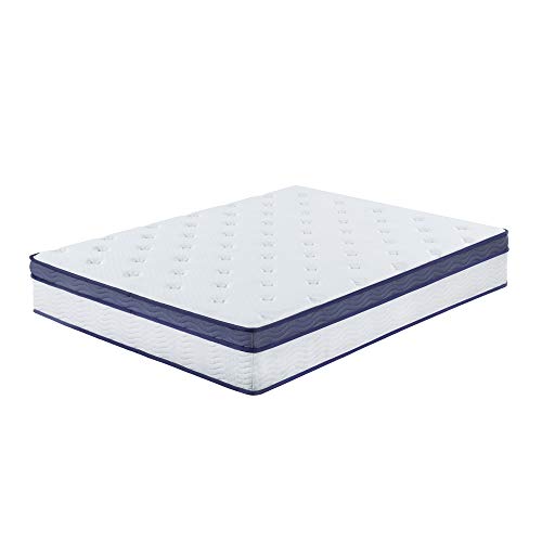 Sleeplace 12 Inch Euro Top Spring Mattress King - Blue Piping SP12SM03K