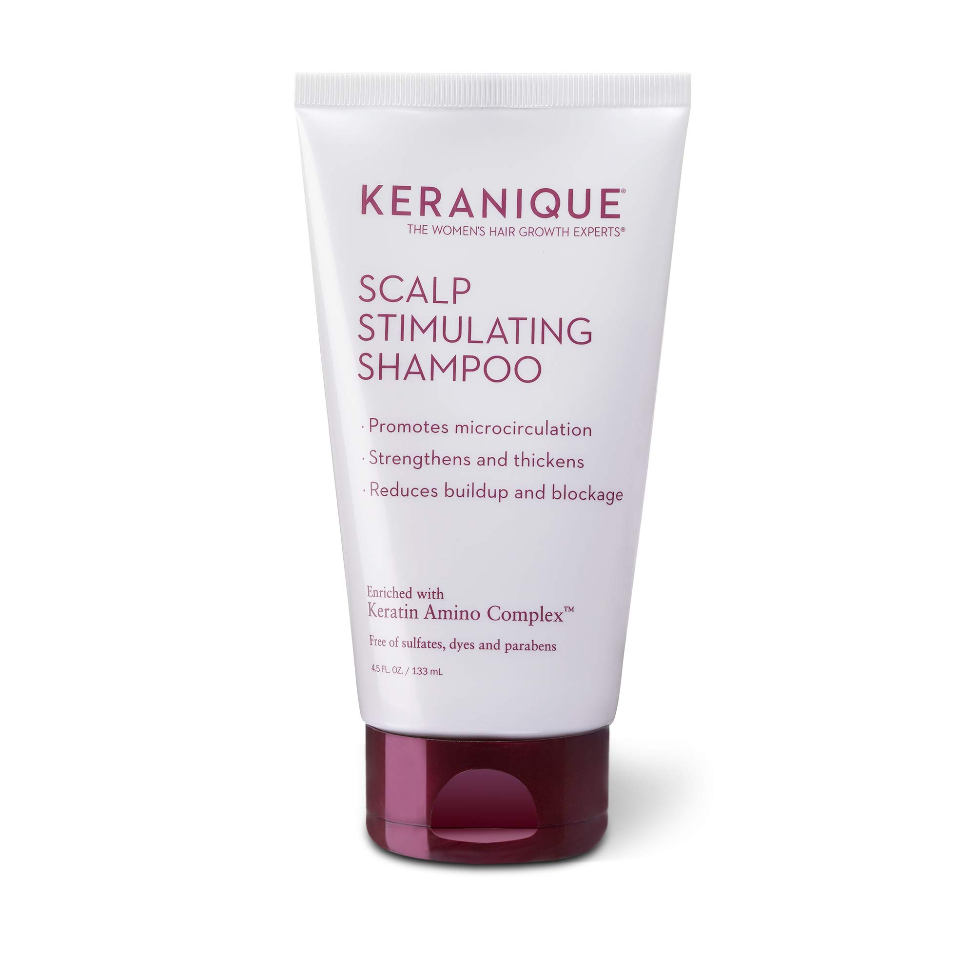 Keranique Hair Growth Anti Thinning Scalp Stimulating Shampoo, Sulfate Free, Parabens Free and infused Keratin Amino Complex, 4.5 Fl Oz