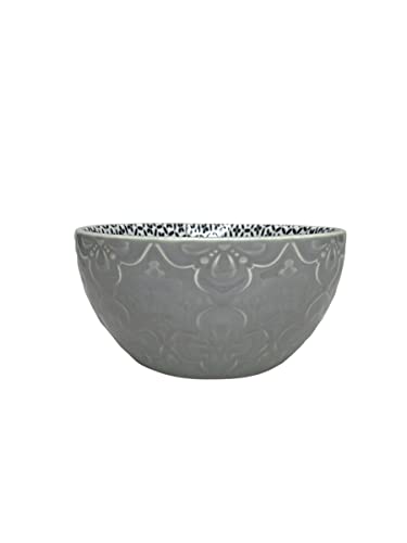 Signature Housewares 28 oz Pad Print PP7 Assorted 6" Bowls (Set of 4), Multicolor
