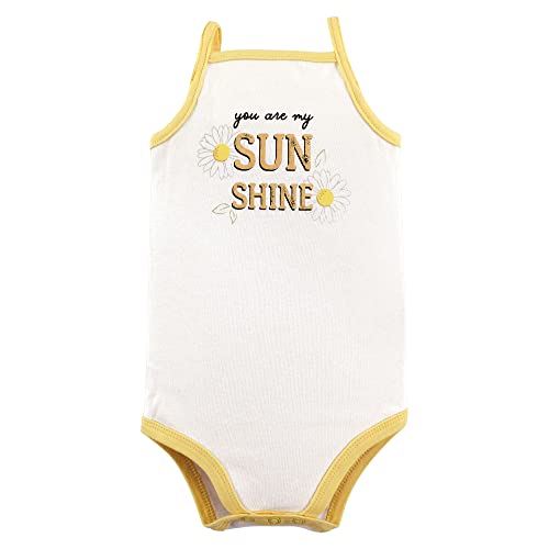 Hudson Baby baby girls Cotton Sleeveless Bodysuits Bodysuit, Daisy, 0-3 Months US