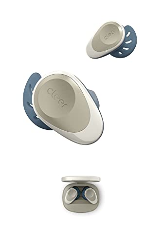 Cleer Goal Sport True Wireless Earbuds with 20 Hour Battery, for Workout and Exercise, Water and Sweat Resistant, Touch Controls, and High Audio Quality and Bass, Stone