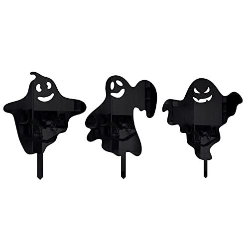 Halloween Yard Sign Decorations Outdoor Ghost Garden Stakes Decorative Yard Signs Stakes Decor Yard Halloween Yard Art Props Scary Holiday Home Patio Party Supplies