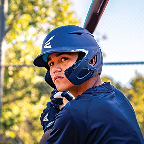 EASTON PRO X Baseball Batting Helmet w / JAW GUARD, Junior, Right-Handed Batter, Matte Navy