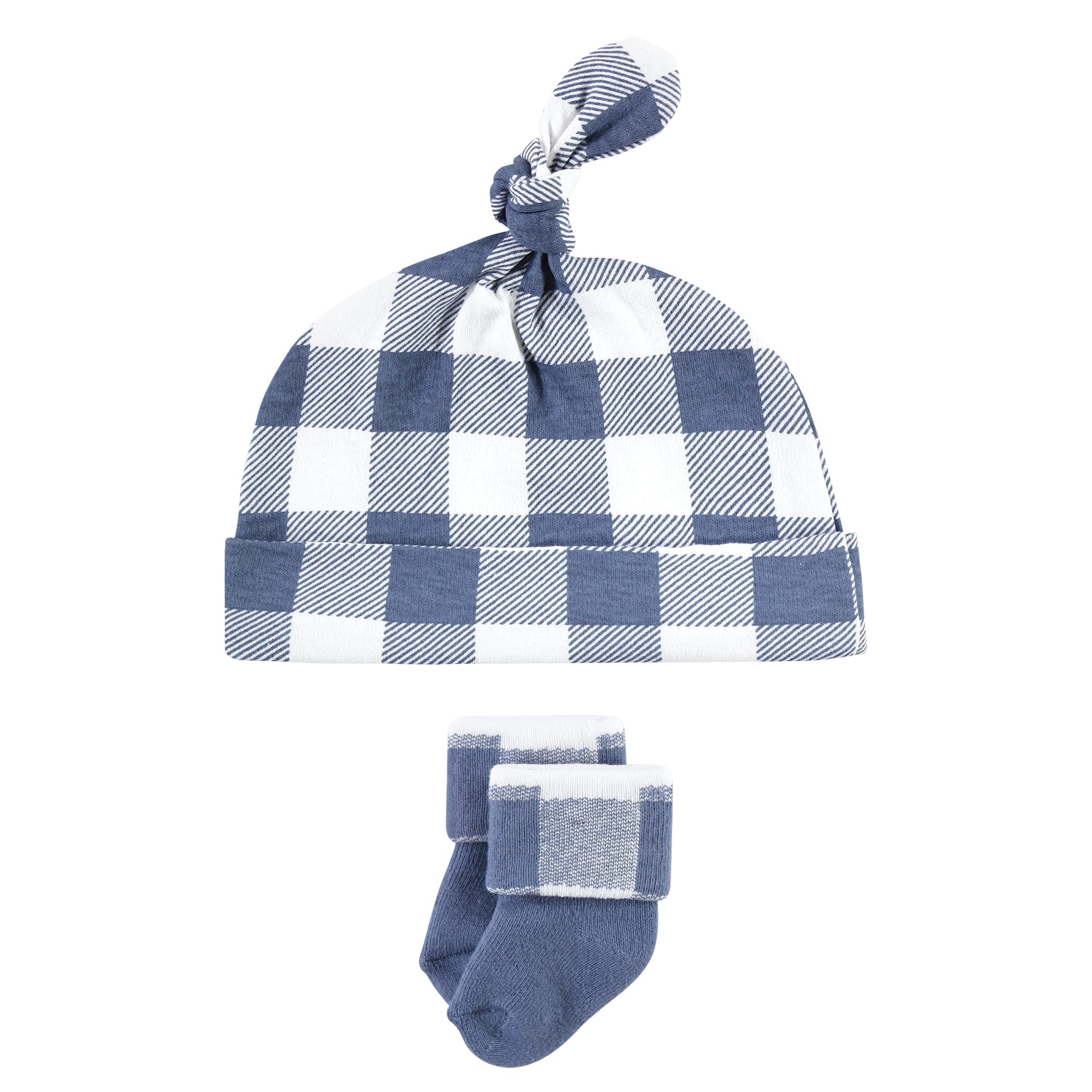 Hudson Baby Unisex Baby Cap and Socks Set, Woodland, 0-9 Months