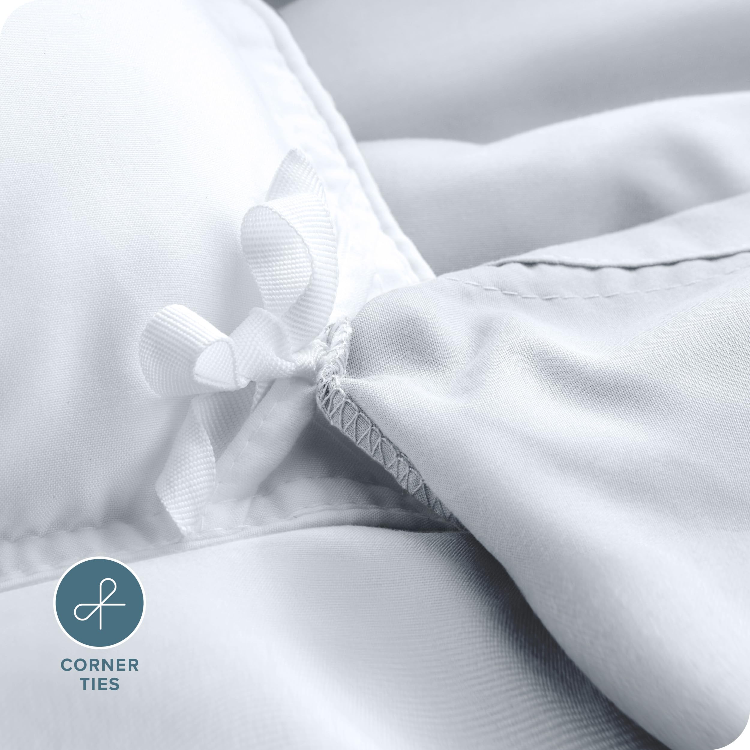 Bare Home Bedding Duvet Cover Queen Size - Premium 1800 Super Soft Duvet Covers Collection - Lightweight, Cooling Duvet Cover - Soft Breathable Bedding Duvet Cover (Queen, White)
